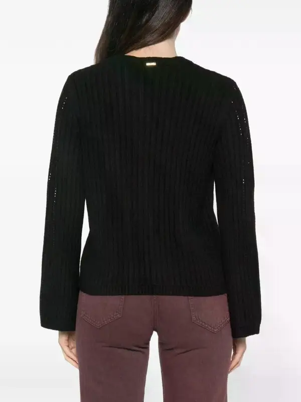 TWINSET Ribbed-knit Sequin-embellished Sweater