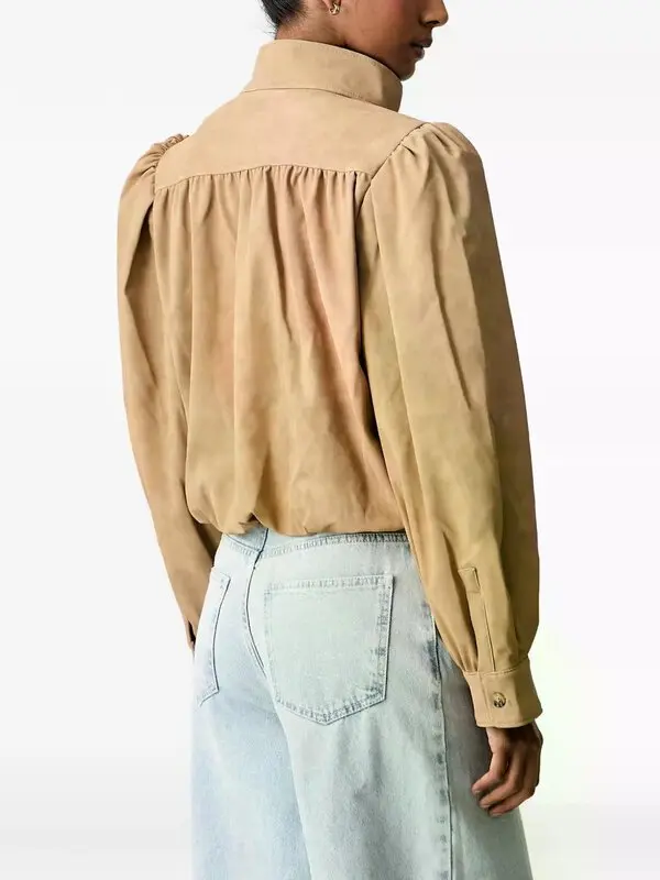 Bardot Puff-sleeve Button-up Jacket