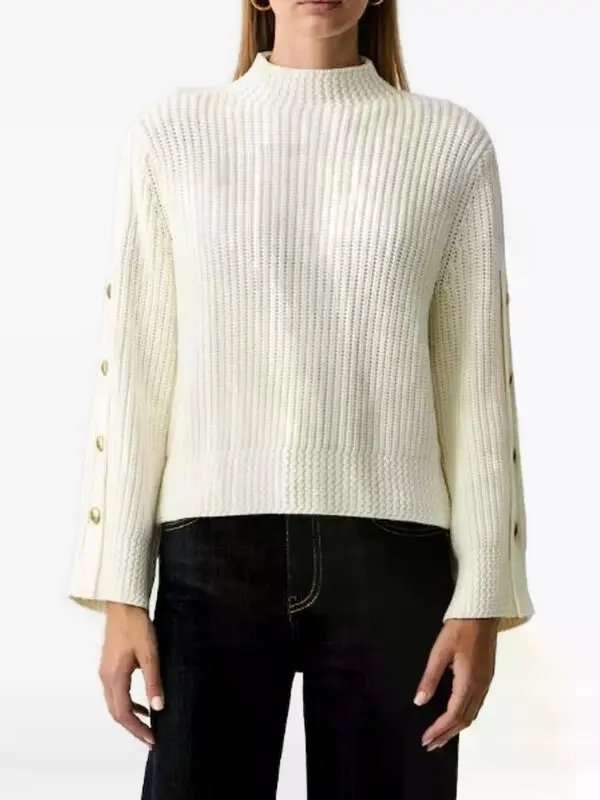 TWINSET Ribbed-knit Button-detail Sweater