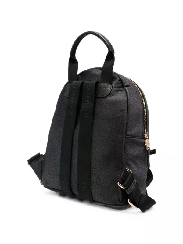 Borbonese Graffiti-print Backpack - Black