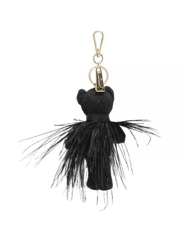 LA MILANESA Teddy-bear Bag Charm - Black