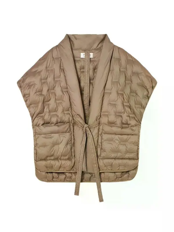 PSOPHIA Quilted Tie-fastening Gilet