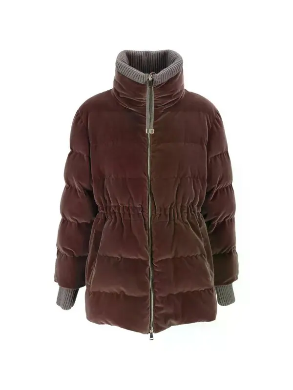 Fabiana Filippi Quilted Velvet Jacket - Brown