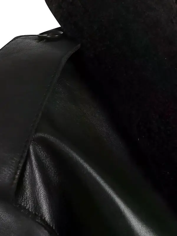 P.a.r.o.s.h Shearling-collar Leather Jacket