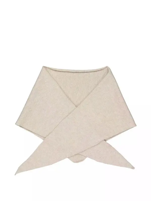 LISA YANG Florianne Triangle Knitted Scarf - Neutrals