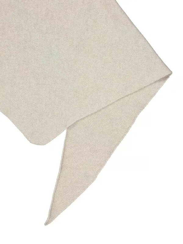 LISA YANG Florianne Triangle Knitted Scarf - Neutrals