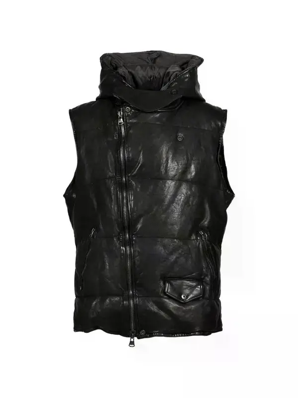 Yohji Yamamoto X Isamu Katayama Backlash Leather Hooded Vest