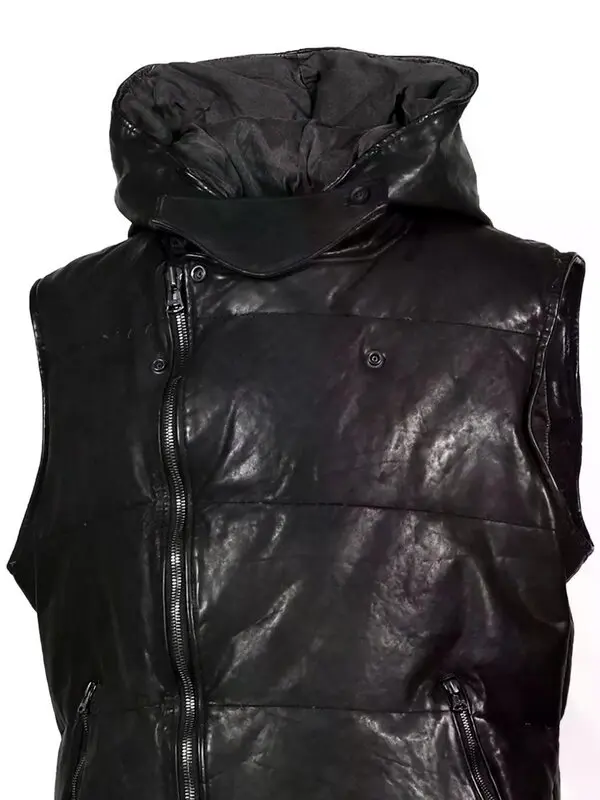 Yohji Yamamoto X Isamu Katayama Backlash Leather Hooded Vest