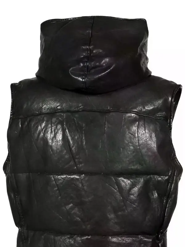 Yohji Yamamoto X Isamu Katayama Backlash Leather Hooded Vest