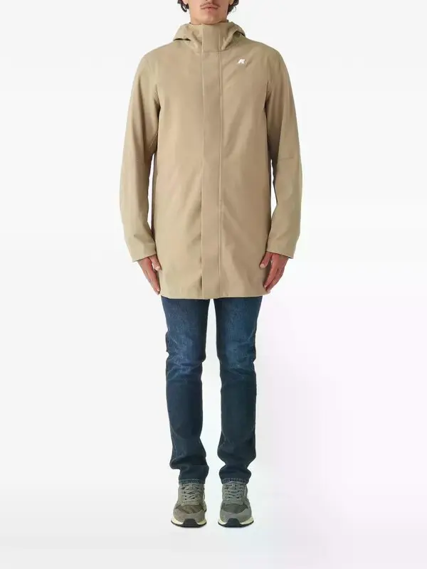 K-WAY Marlyn Hooded Logo-print Coat