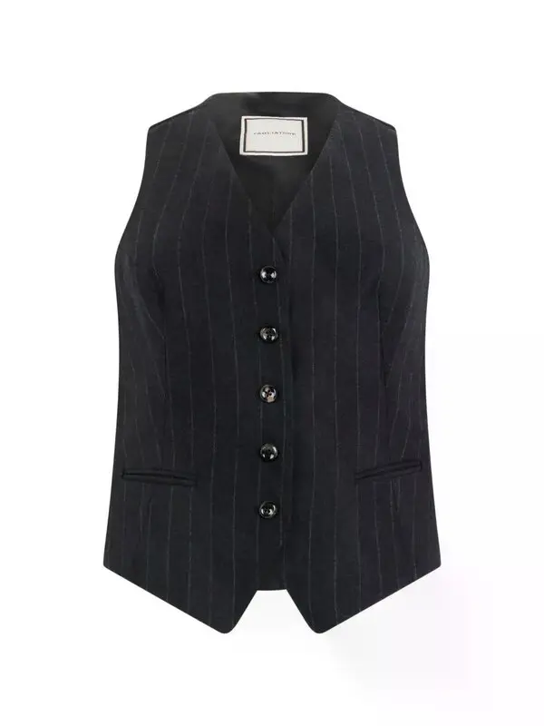 Tagliatore Pinstripe-pattern Sleeveless Waistcoat