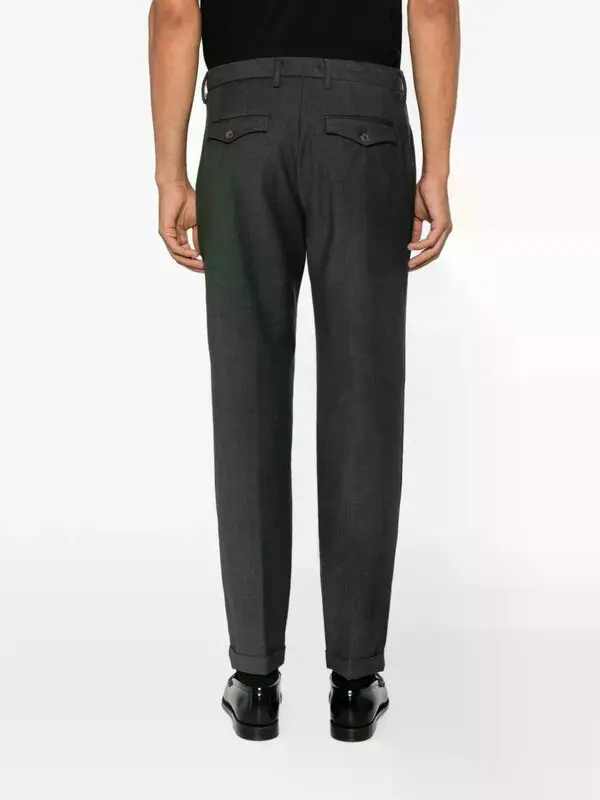 MY MYTHS Pleated Turn-up Trousers