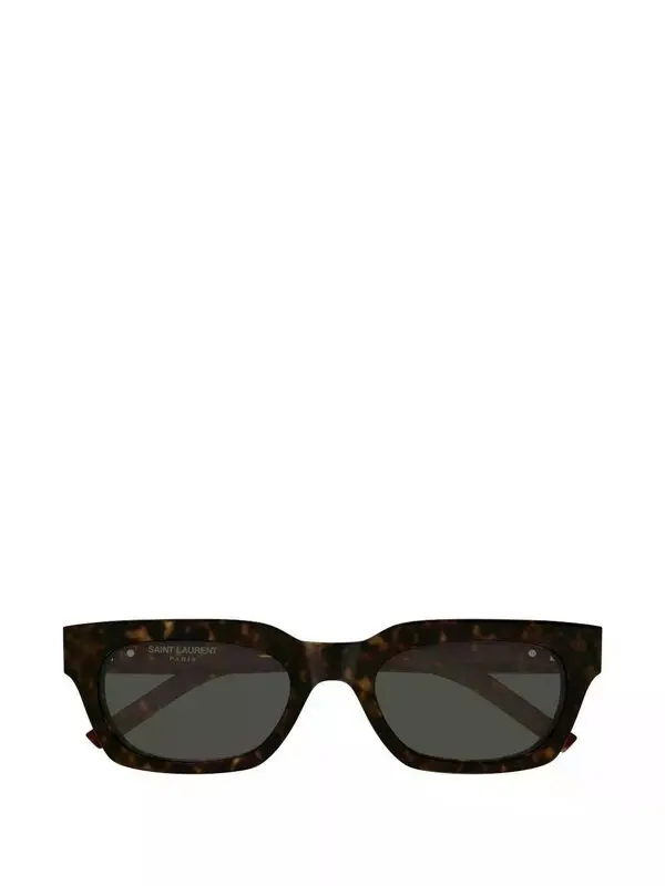 Saint Laurent Tortoiseshell-effect Rectangle-frame Sunglasses