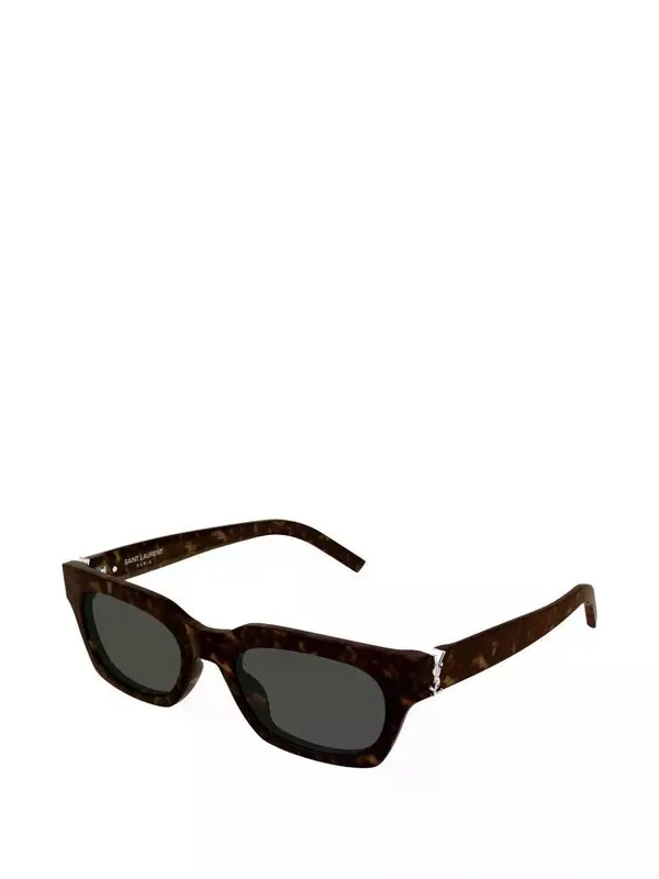 Saint Laurent Tortoiseshell-effect Rectangle-frame Sunglasses