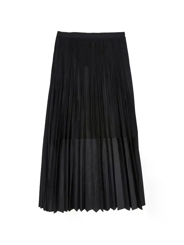 LESS High-waisted Pleated Maxi Skirt
