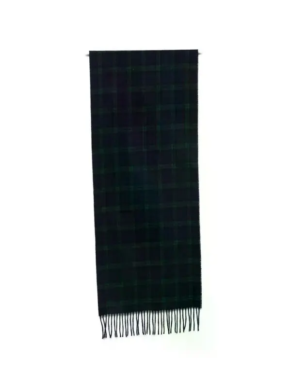 BARACUTA Tartan Fringed Scarf
