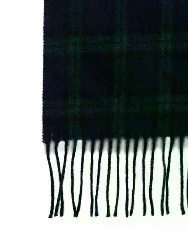 BARACUTA Tartan Fringed Scarf