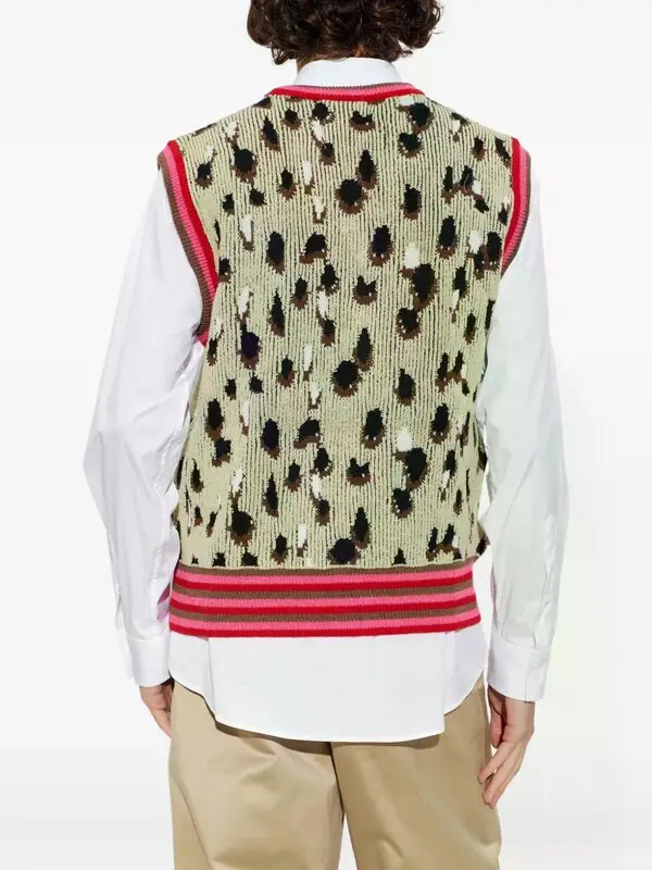 PDF Leopard-patterned Knitted Vest