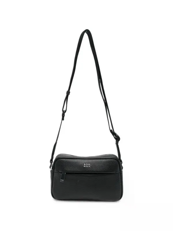 BOSS Ray Grained-effect Logo-plaque Messenger Bag