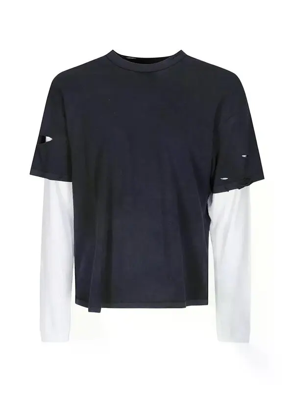 STOCKHOLM SURFBOARD CLUB Layered Distressed T-shirt