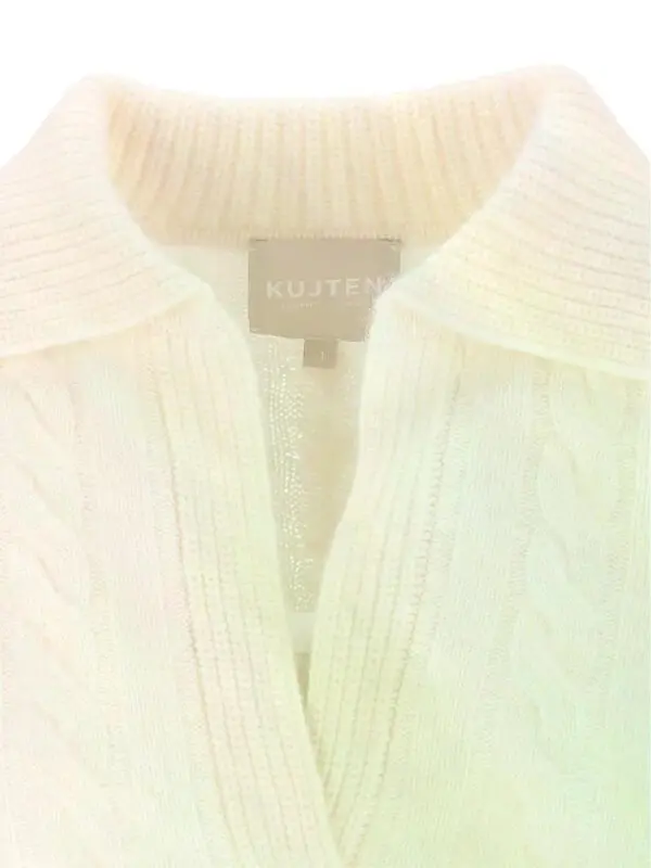 KUJTEN Aenora Cable-knit V-neck Sweater