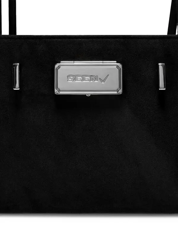SEEN USERS Aura Suede-finish Padlock-detail Tote Bag
