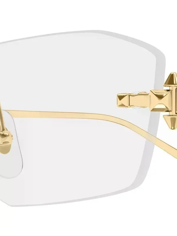 Cartier Clash De Rimless Geometric-frame Glasses