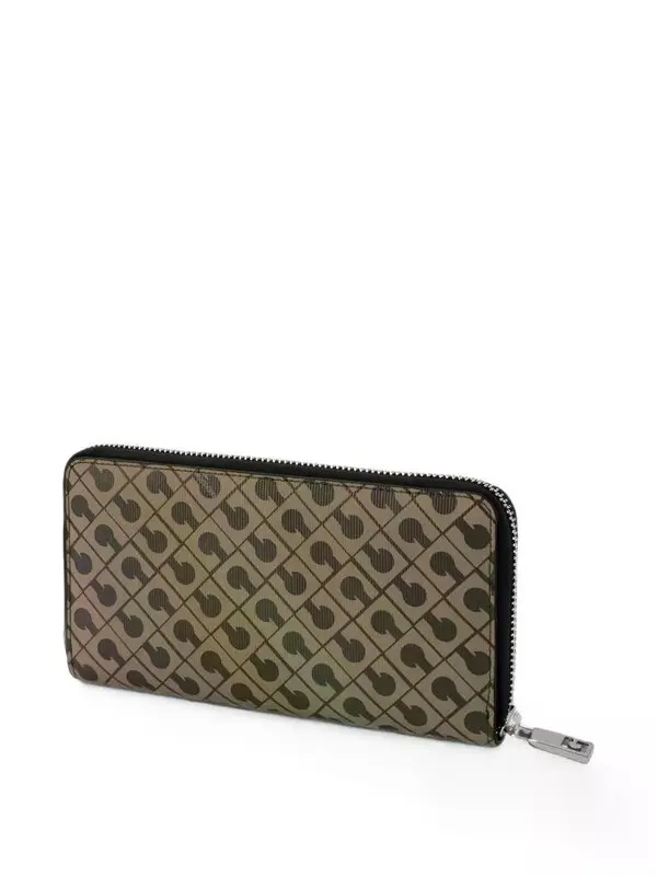 GHERARDINI Logo-pattern Zip-around Wallet - Neutrals