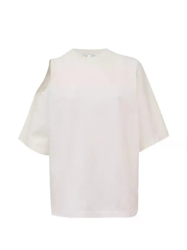 AGOLDE Shoulder Cut-out T-shirt - Neutrals