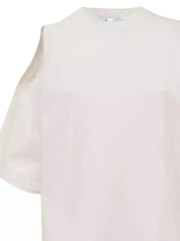 AGOLDE Shoulder Cut-out T-shirt - Neutrals