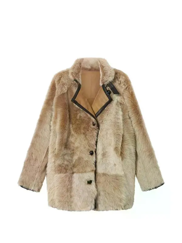 Isabel Marant Étoile Rema Shearling Coat - Neutrals