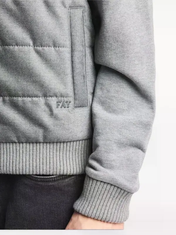 FAY Quilted Ribbed-trim Jacket