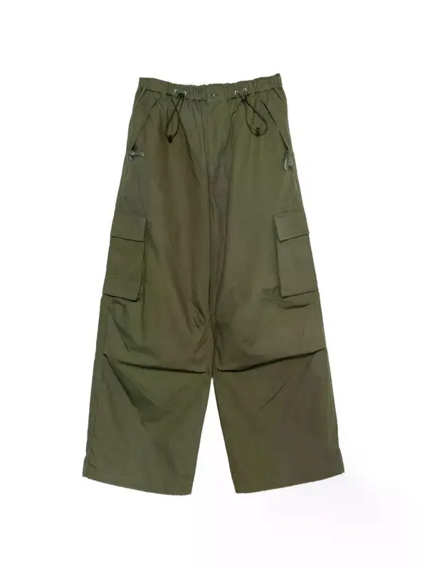Comme Des Garçons Ripstop-texture Drawstring Cargo Pants - Green