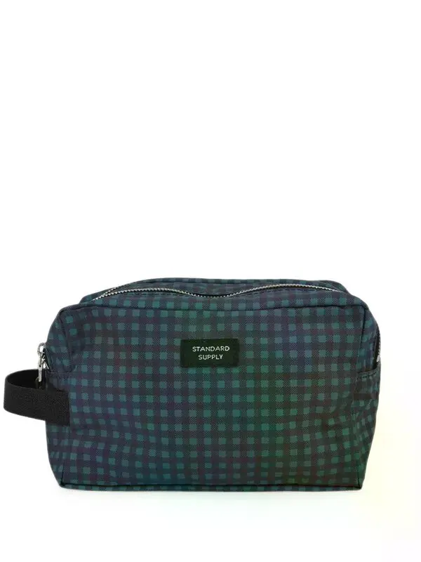 WTAPS Check-print 2r Pouch - Blue