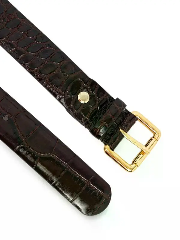 Luisa Spagnoli Dogale Croc-effect Leather Belt