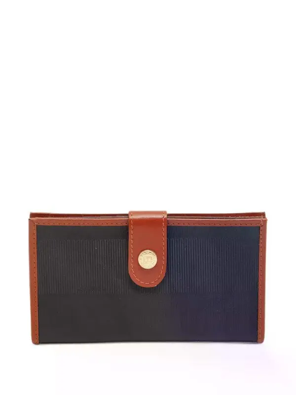 Fendi Striped Bifold Wallet - Black