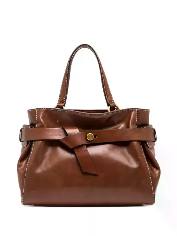 GIANNI CHIARINI Miranda Belted Leather Tote Bag