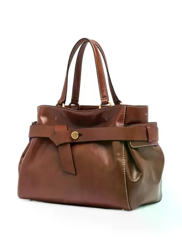GIANNI CHIARINI Miranda Belted Leather Tote Bag