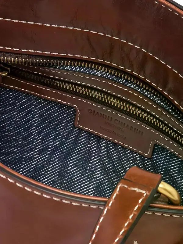 GIANNI CHIARINI Miranda Belted Leather Tote Bag
