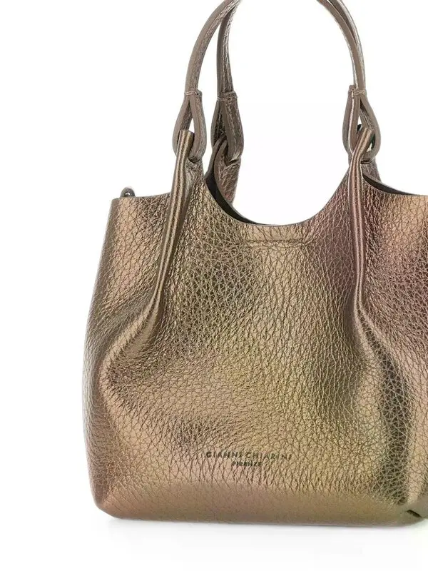 GIANNI CHIARINI Dua Metallic Leather Tote Bag