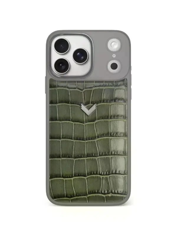 VELANTE Crocodile-effect Leather Iphone 17 Pro Max Phone Case