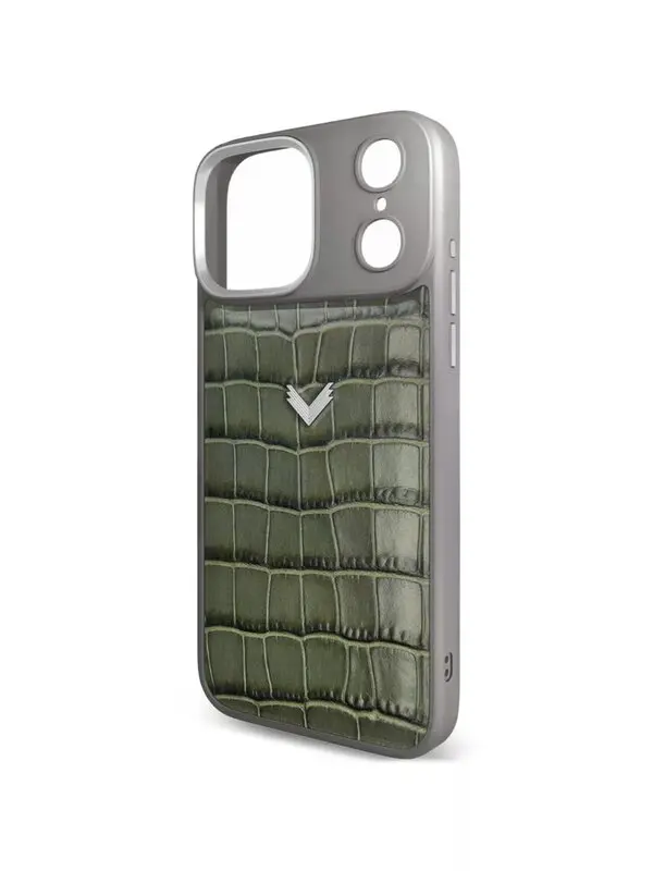 VELANTE Crocodile-effect Leather Iphone 17 Pro Max Phone Case