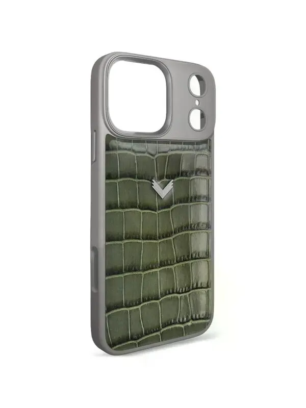 VELANTE Crocodile-effect Leather Iphone 17 Pro Max Phone Case
