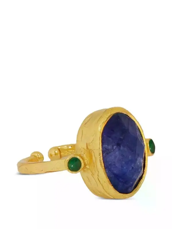 OTTOMAN HANDS Lucia Sapphire Cocktail Ring - Gold