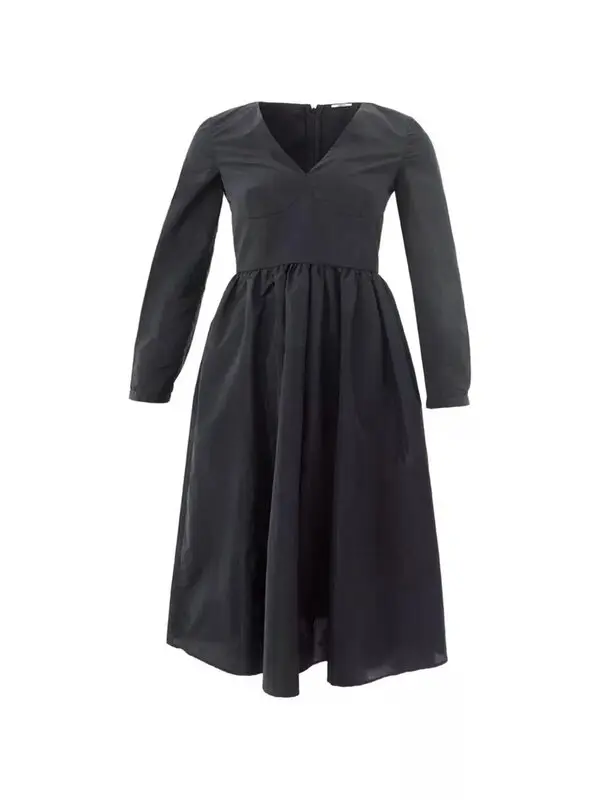LARDINI V-neck A-line Midi Dress
