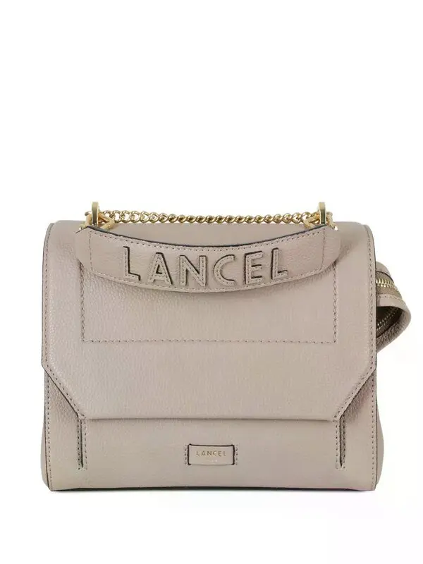 LANCEL Medium Ninon Logo-plaque Pebbled Cross Body Bag - Neutrals