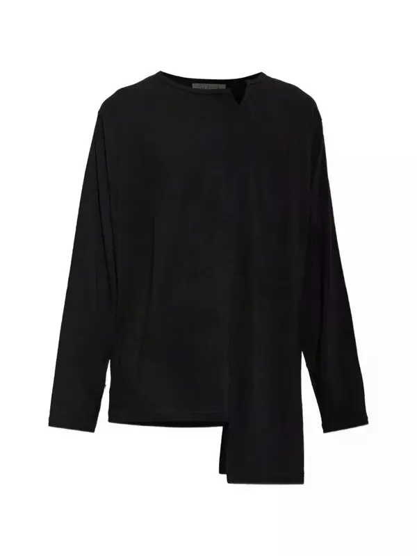 Yohji Yamamoto Asymmetrical Long-sleeve T-shirt