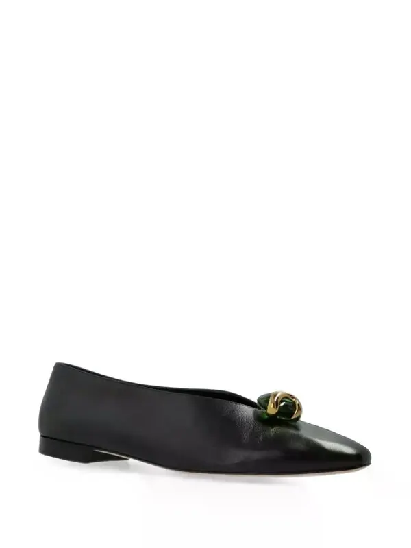 JIMMY CHOO Margot Crystal-embellished Ballet Flats - Black