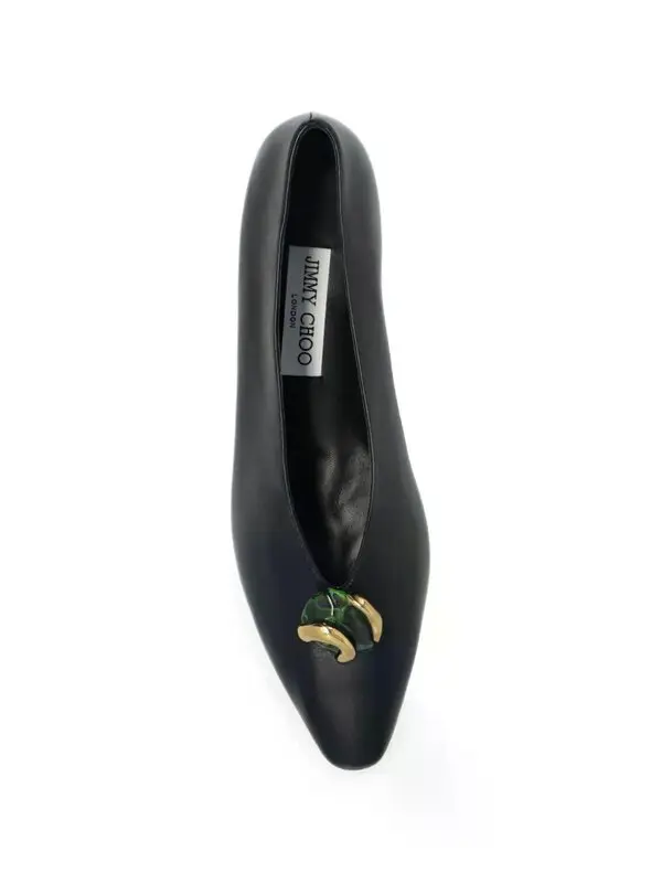 JIMMY CHOO Margot Crystal-embellished Ballet Flats