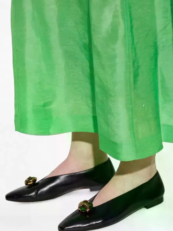 JIMMY CHOO Margot Crystal-embellished Ballet Flats